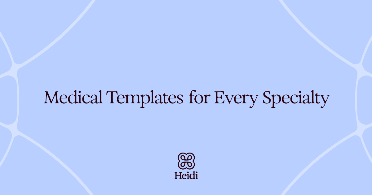 Medical templates Canada